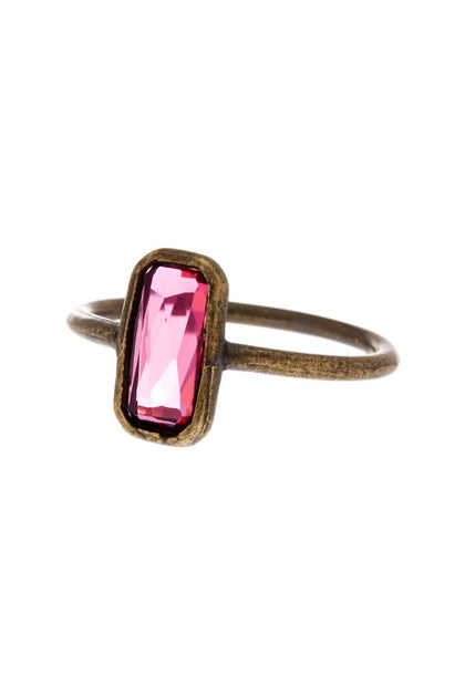 Raspberry Crystal Rings – supplierjewels.com